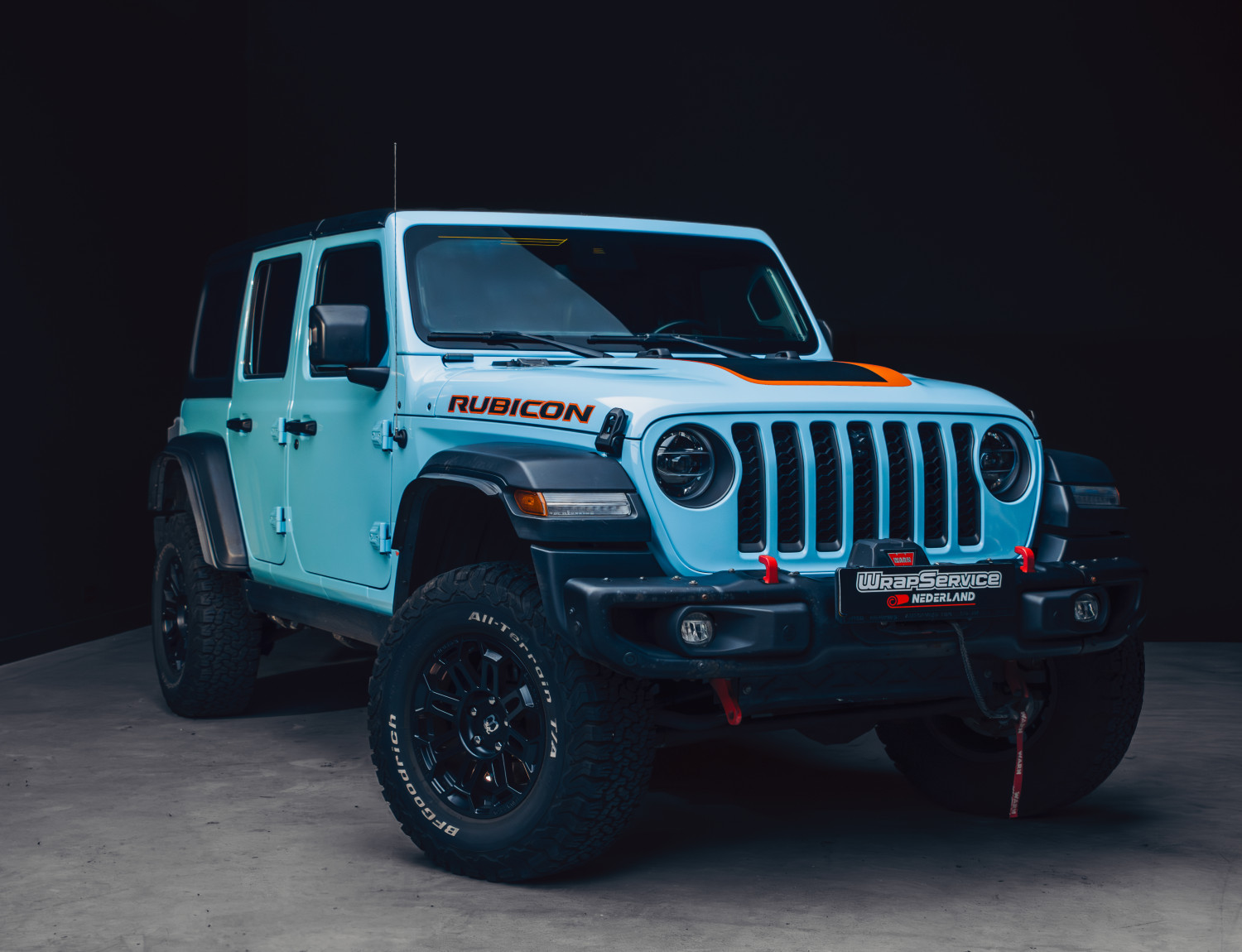 Jeep Wrangler Rubicon 4xe Gulf-Inspired Wrap Design